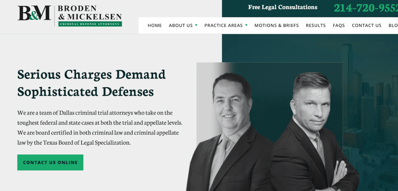 22 Best Criminal Defense Lawyer Websites in 2024