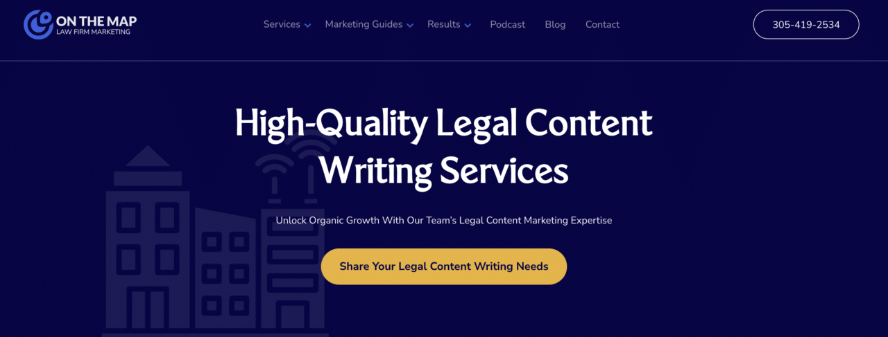 Best Legal Content Writing Providers in 2025 - On The Map Marketing
